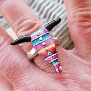 tipi | Jewelry | 3 For 2 Serape Steer Head Boho Hippie Gypsy ...